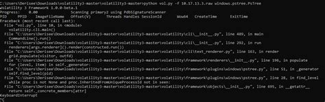 Pstree Issues · Issue 194 · Volatilityfoundation Volatility3 · Github