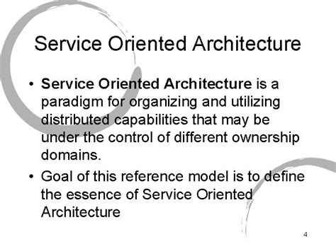 Service Oriented Architecture Reference Model An Informal SOA