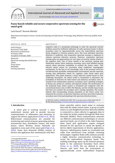 Pdf Fuzzy Based Reliable And Secure Cooperative Spectrum Sensing For