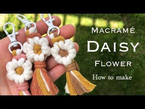 MACRAME DAISY Macrame Flower YouTube Modèles de macramé Boucles d oreilles en macramé