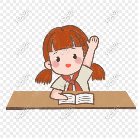 아이들이 수업에서 손을 들다 Png 일러스트 무료 다운로드 Lovepik