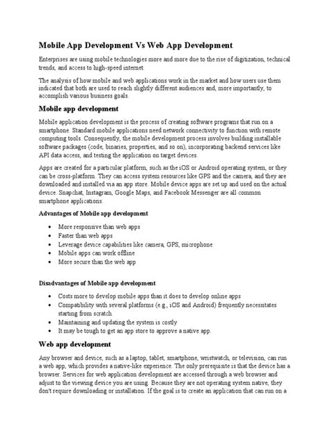 mobile assignment pdf mobile app web application