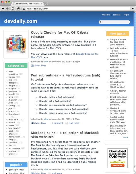 Google Chrome For Mac OS X A Review Alvinalexander Com