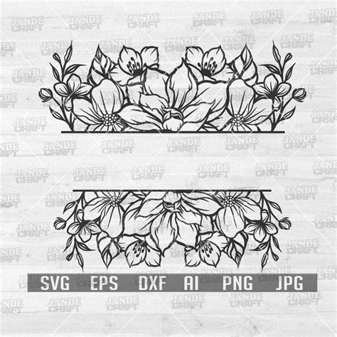 Floral Border Svg Border Png Border Stencil Floral Bor Inspire Uplift