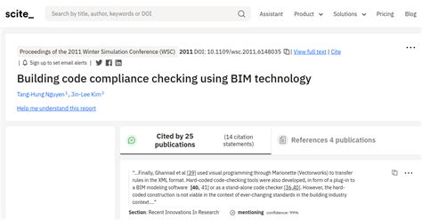 Building Code Compliance Checking Using Bim Technology Scite Report