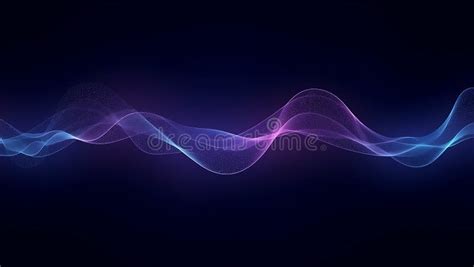 Abstract Wave Lines Pattern Dynamic Colorful Light Flowing Isolated On Black Background Concept