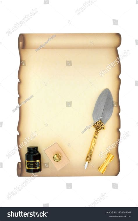 Old Parchment Paper Scroll Writing Equipment Stock Photo 2174583267 Shutterstock