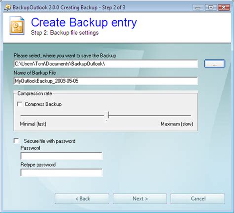 Backup Outlook Makes It Easy To Backup Your Outlook With A Few Clicks