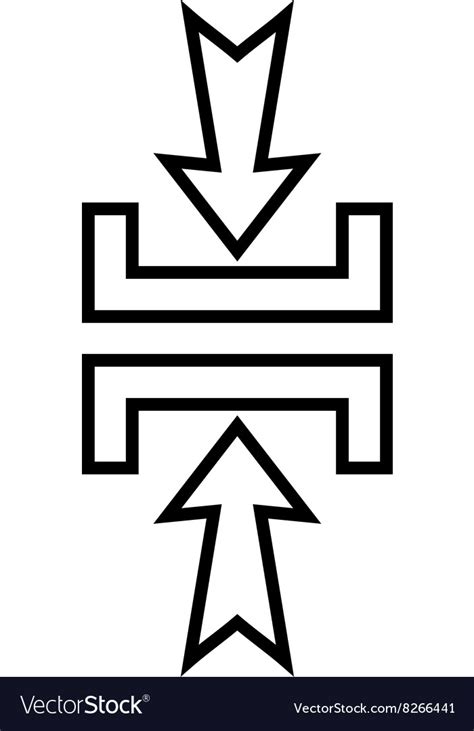 Pressure Vertical Thin Line Icon Royalty Free Vector Image