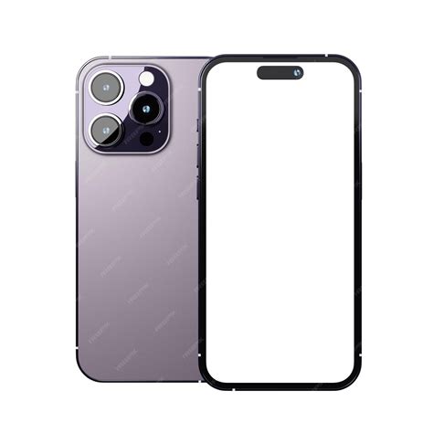 Premium Photo Realistic New Smartphone Mockup In Purple Color With Device Display Screen