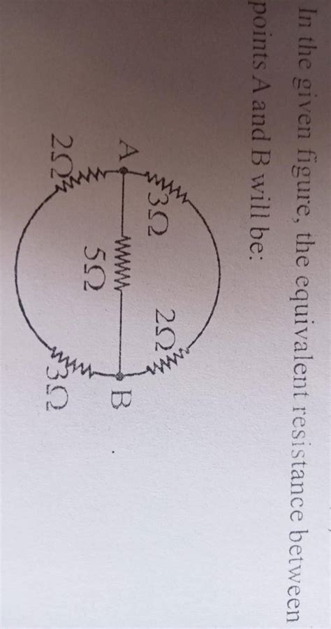 In The Given Figure The Equivalent Resistance Between Points A And B Wil