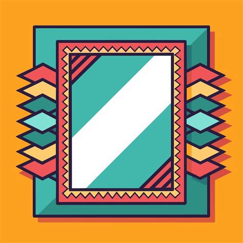 Rectangle Shape Colorful Frame Premium Ai Generated Vector