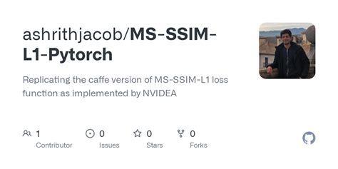 GitHub Ashrithjacob MS SSIM L1 Pytorch Replicating The Caffe Version
