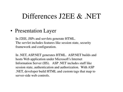 Ppt J2ee Vs Net Powerpoint Presentation Free Download Id5691596