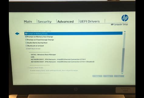 Uefi Bootorder Dosent Show Up Correctly In Bios When Set Wit Hp Support Community 7480973