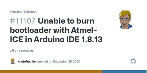 Unable To Burn Bootloader With Atmel ICE In Arduino IDE Issue Arduino Arduino