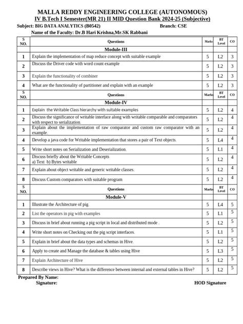 Big Data Mr 21 Qb Mid 2 Pdf Computer Science Information Technology