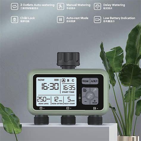 3 Zone Water Timer Hose Timer Automatic Watering Timer For Gardens Sprinkler Timer With Rain