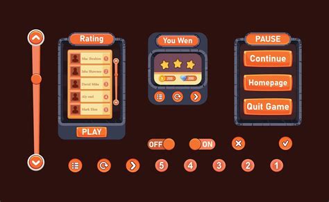 List Of Mobile Games Game Ui Kit User Interface Ui Ux 20470765 Vector Art At Vecteezy