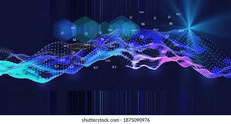 Abstract Technology Background Triangle Wireframe Algorithm Stock