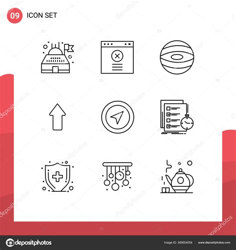 Conjunto Vector Outlines Grid Para Fazer Ponteiro Espaço Mapa Upload Vetor De ©flatart 369554054