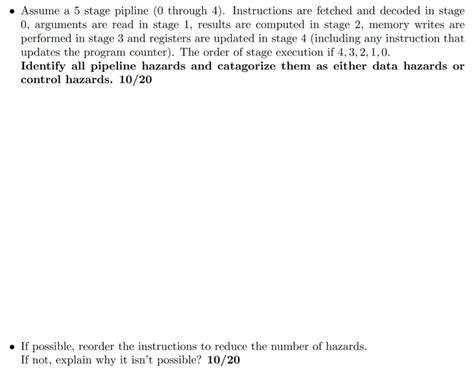 Problem 2 20 Points Given The Following Assembly