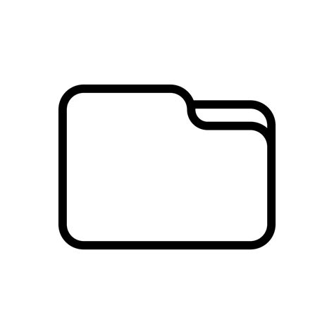 Folder Icon In Line Style Design Isolated On White Background Editable Stroke 21085348 Vector