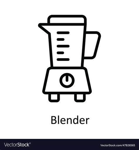 Blender Outline Icon Design K Royalty Free Vector Image