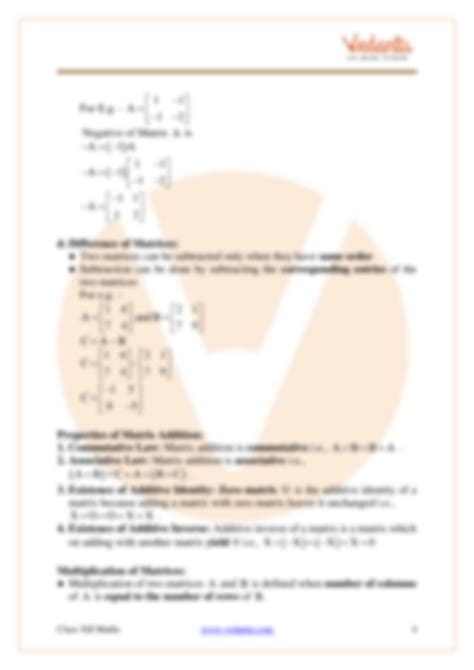 Solution Class 12 Revision Notes Matrices Studypool Solution Class 12 Revision Notes Matrices Studypool