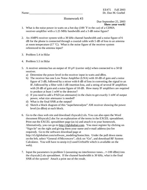 7 Questions On Wireless Communication Technology Homework 3 Ee 475