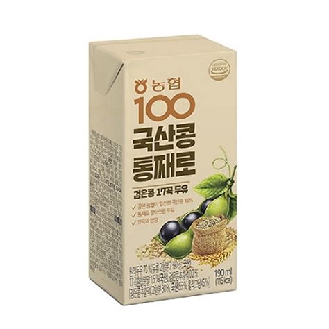 농협식품 100 국산콩 통째로 검은콩 17곡 두유 190ml [48개] 에누리 가격비교