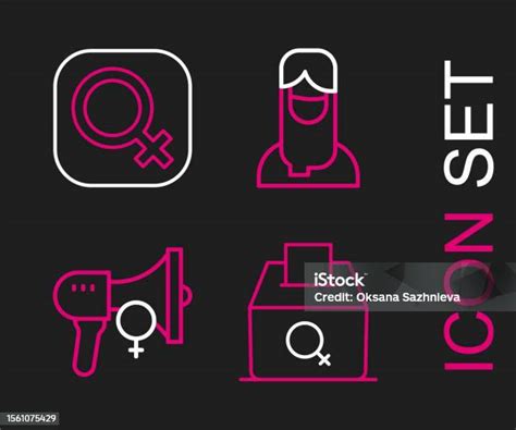 여성 투표권 페미니스트 운동가 무슬림 여성 히잡 및 성별 아이콘을 설정합니다 벡터 0명에 대한 스톡 벡터 아트 및 기타 이미지 0명 3월 낮 Istock