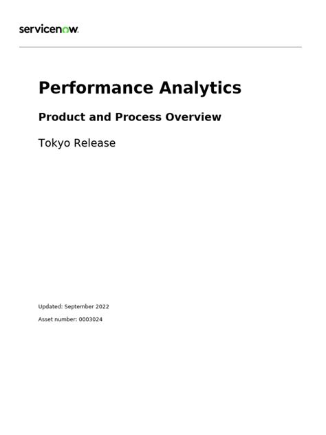 Performance Analytics Product And Process Overview Tokyo Pdf