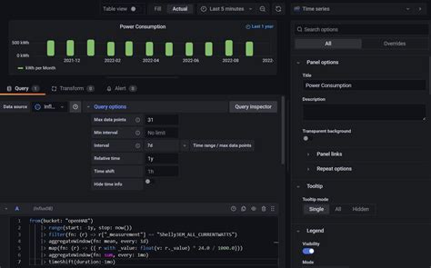 Smart Meter Power Consumption Visualization With Shelly Influxdb