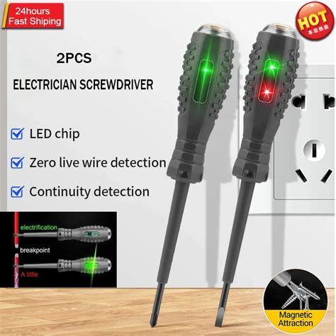 Professional Electrician Screwdriver And Voltage Test Pen Tool Tech Pros