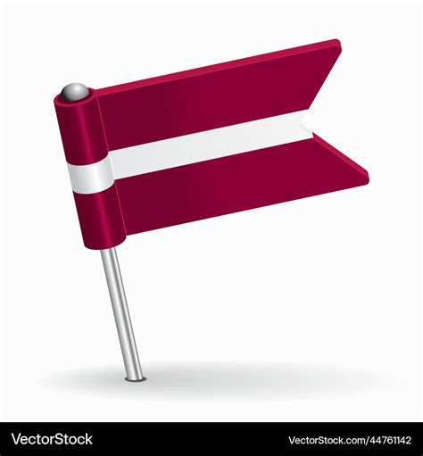 Latvian Flag Map Pointer Layout Royalty Free Vector Image