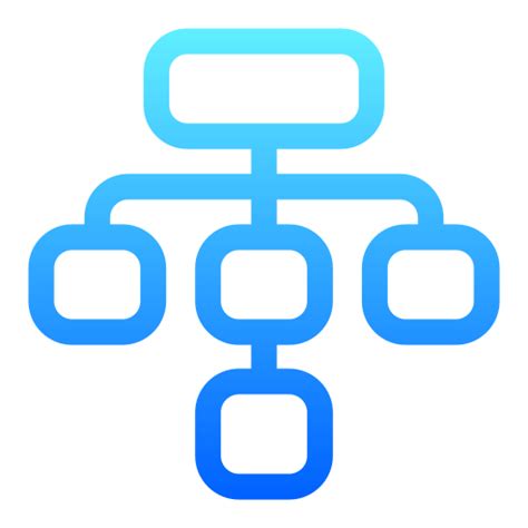 Hierarchy Structure Generic Gradient Outline Icon