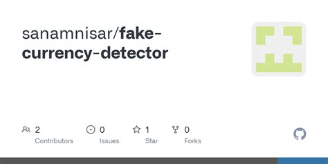 GitHub Sanamnisar Fake Currency Detector