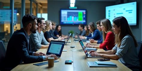 Strategic Planning Session With Modern Tech And Digital Collaboration