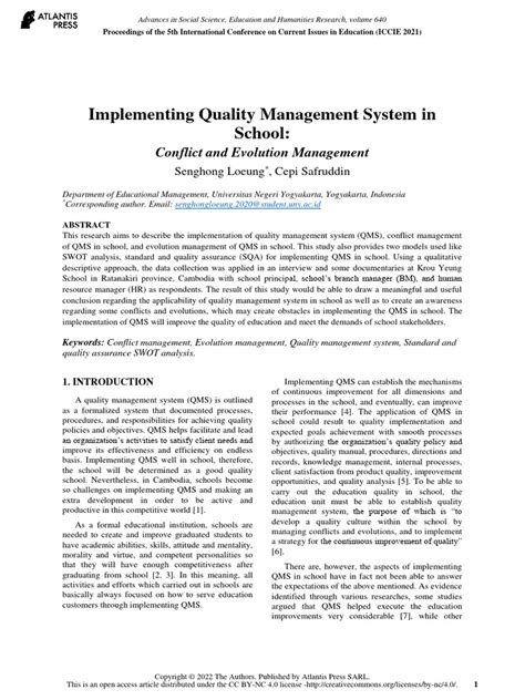 implementing quality management system i pdf schools negotiation