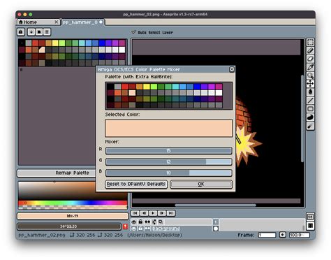 Aseprite Script Amiga Ocsecs Color Palette Mixer By Prismatic Realms Inc
