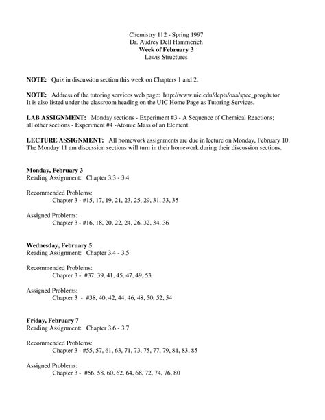 Quiz Notes On Lewis Structures General College Chemistry I Chem 112 Docsity