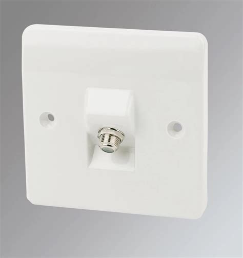 Mk Logic Plus 1 Gang F Type Satellite Socket White Screwfix