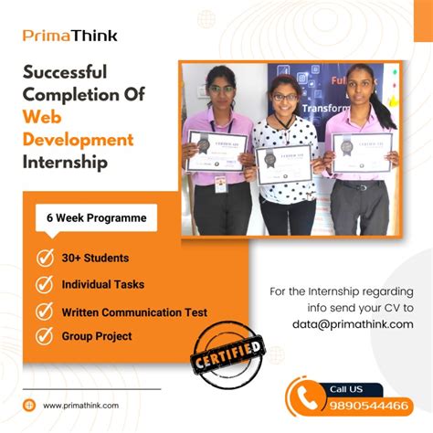 Primathink Technologies Pvt Ltd On Linkedin Internship