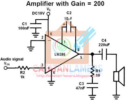 Rangkaian Audio Amplifier Sederhana Dengan Ic Lm386 Catatan Lamers