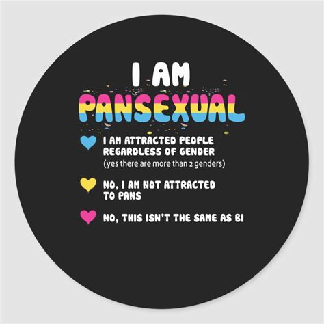 Pansexual Definition Funny Gay Pride Lgbt Classic Round Sticker