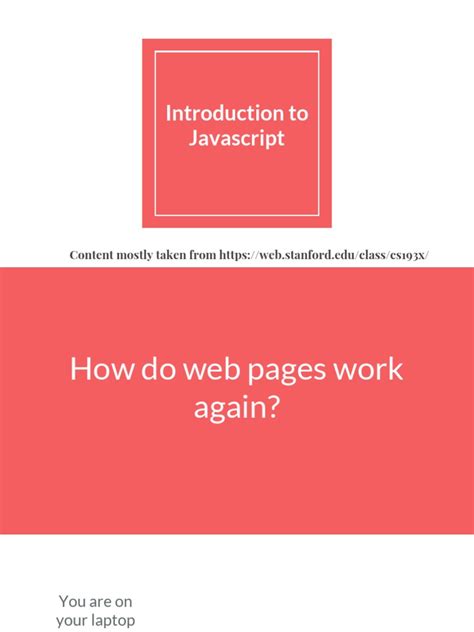 Lecture8 Intro To Javascript Pdf World Wide Web Internet And Web