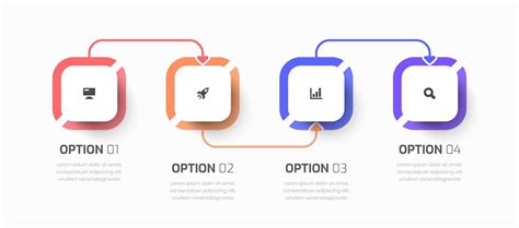 Premium Vector Vector Timeline Infographic Business With Square Label Arrows Icon And 4