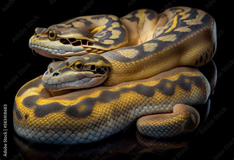 A Platinum Colored Isolated Reticulated Python Malayopython