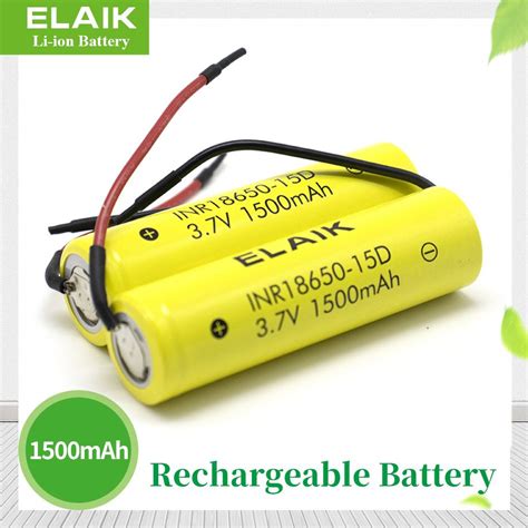 Аккумулятор INR18650 15D 1500 мАч, Li-ion 3,7 В + DIY проводов - купить ...